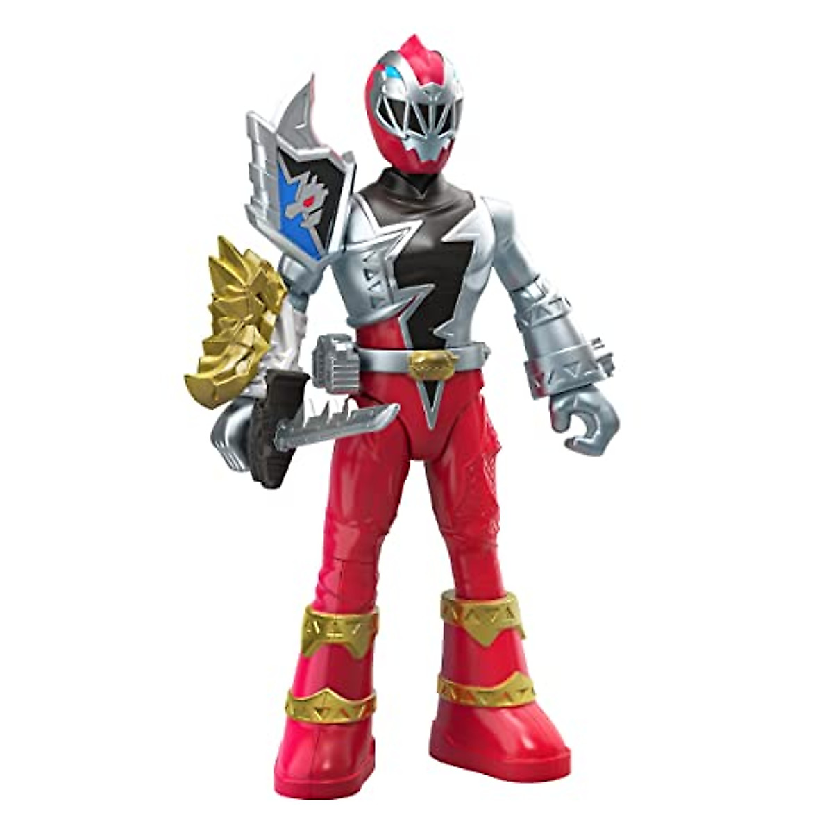 Power Rangers Dino Fury Battle Attackers 2-Pack Red Ranger vs. Doomsnake Martial Arts Kicking Action Figure Toys Inspired by TV Show Ages 4 and Up