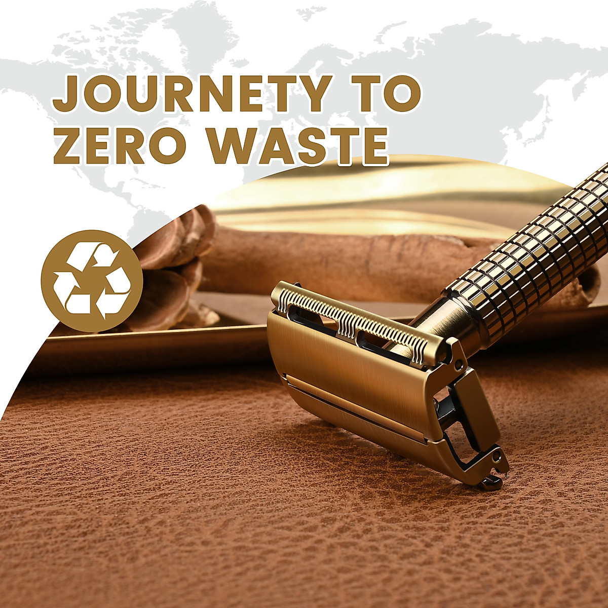 Safety Razor with Chrome Plated Handle, Single Blade Razors for Men with 5 Replacement Blades Long Handle Double Edge Safety Razor