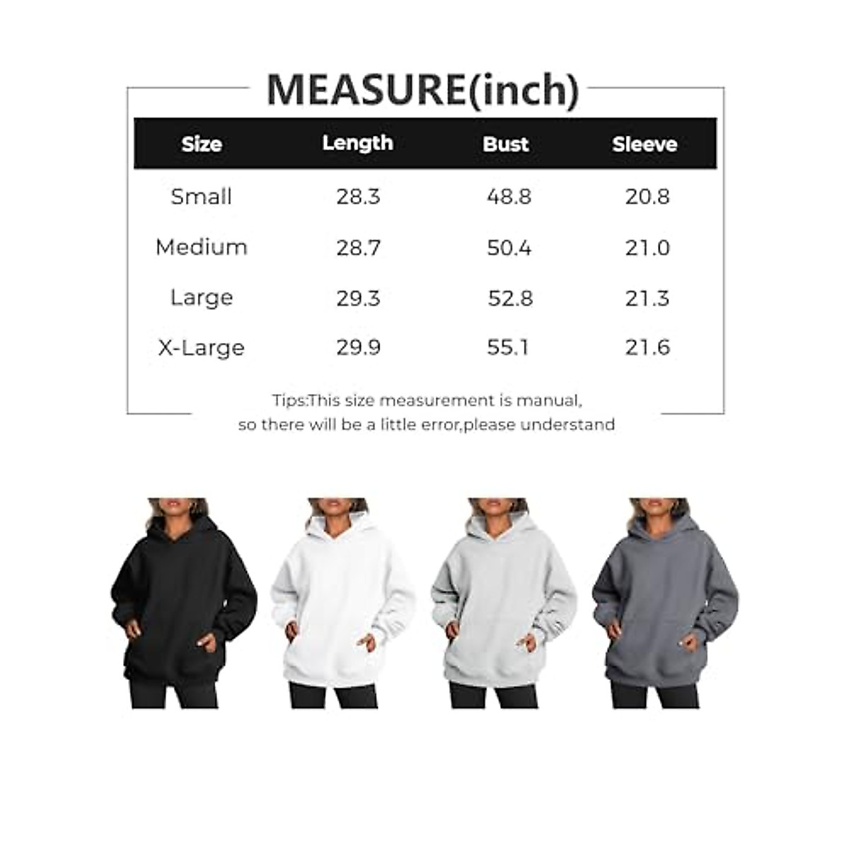 EFAN Womens Oversized Hoodies Sweatshirts Pullover Long Sleeve Essentials Fleece Sweaters With Pockets Fall Clothes Fashion Winter Outfits Y2k Teen Girls 2023 Grey