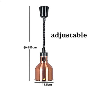 Food Heating Lamp, Kitchen Heat Lamp Food Warmer, Commercial Catering Food Heat Warmer Lamp, Food Warming Lamp for Hotel Kitchen Buffet Restaurant,