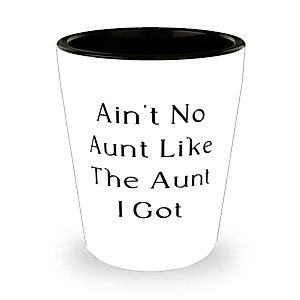 Motivational Aunt, Ain't No Aunt Like The Aunt I Got, Funny Shot Glass For From Niece
