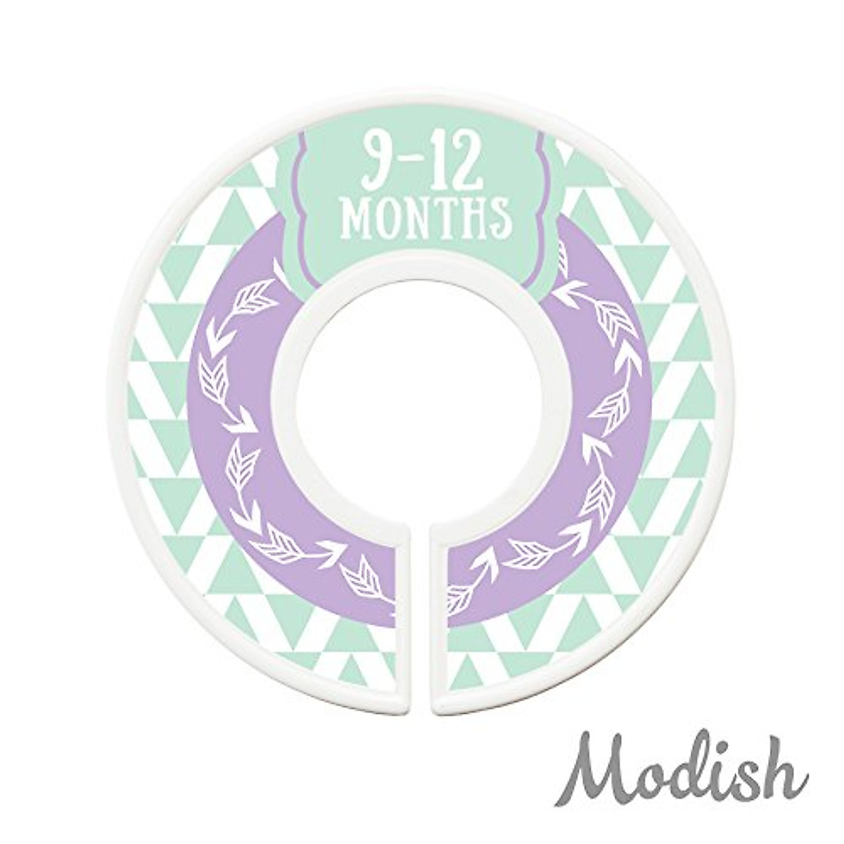 Modish Labels Baby Clothes Size Dividers, Baby Closet Organizers, Closet Size Dividers, Baby Closet Organizers, Clothes Organizer, Girl, Woodland, Arrows, Nordic, Boho, Purple, Lavender, Mint (Baby)