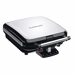 Cuisinart 4-Slice Belgian Waffle Maker, Stainless Steel/Black, WAF-150P1