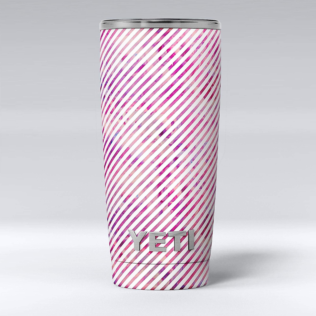 Design Skinz Slanted White Lines Over Multicolored Clouds - Skin Decal Vinyl Wrap Kit Compatible with The Yeti Rambler Cooler Tumbler Cups