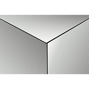 SONOROUS Premium Tempered Glass Coffee Table - Fingerprint Resistant Luxury Center Table for Living Room - High Gloss Coffee Table - Modern Rectangular Table Sleek Design - Mirror