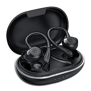 JoxFel Wireless Ear Buds,Bluetooth Running Headphones with Built-in Microphone Deep Bass 36H Playtime in Ear Earbud with Ear-Hooks LED Display IPX7 Waterproof Sport Earbuds for Running Gym Working
