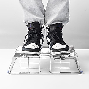 JOYACE Expandable Dish Drying Rack,Over The Sink Dish Drying Rack,in Sink Or On Counter Dish Rack Basket Shelf,Stainless Steel Wire Sink Drainage Basket,Adjustable Rustproof Dish Drainer(15''-21'')