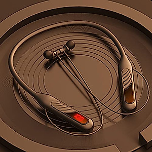 Wireless Bluetooth 5.3 Hanging Earphone - Digital Stereo Earbuds Waterproof,HiFi Sound Quality,Water-Resist Noise-Canceling Long Life Can Talk Multi-Function Sports Earbuds,for iOS Android (Black)