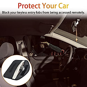 Zolunu Signal Blocking Bags, with for Key Fob Faraday Bags Car Keys and Cell Phone, Car RFID Anti-Theft Signal Blocker, Gifts Set for Men