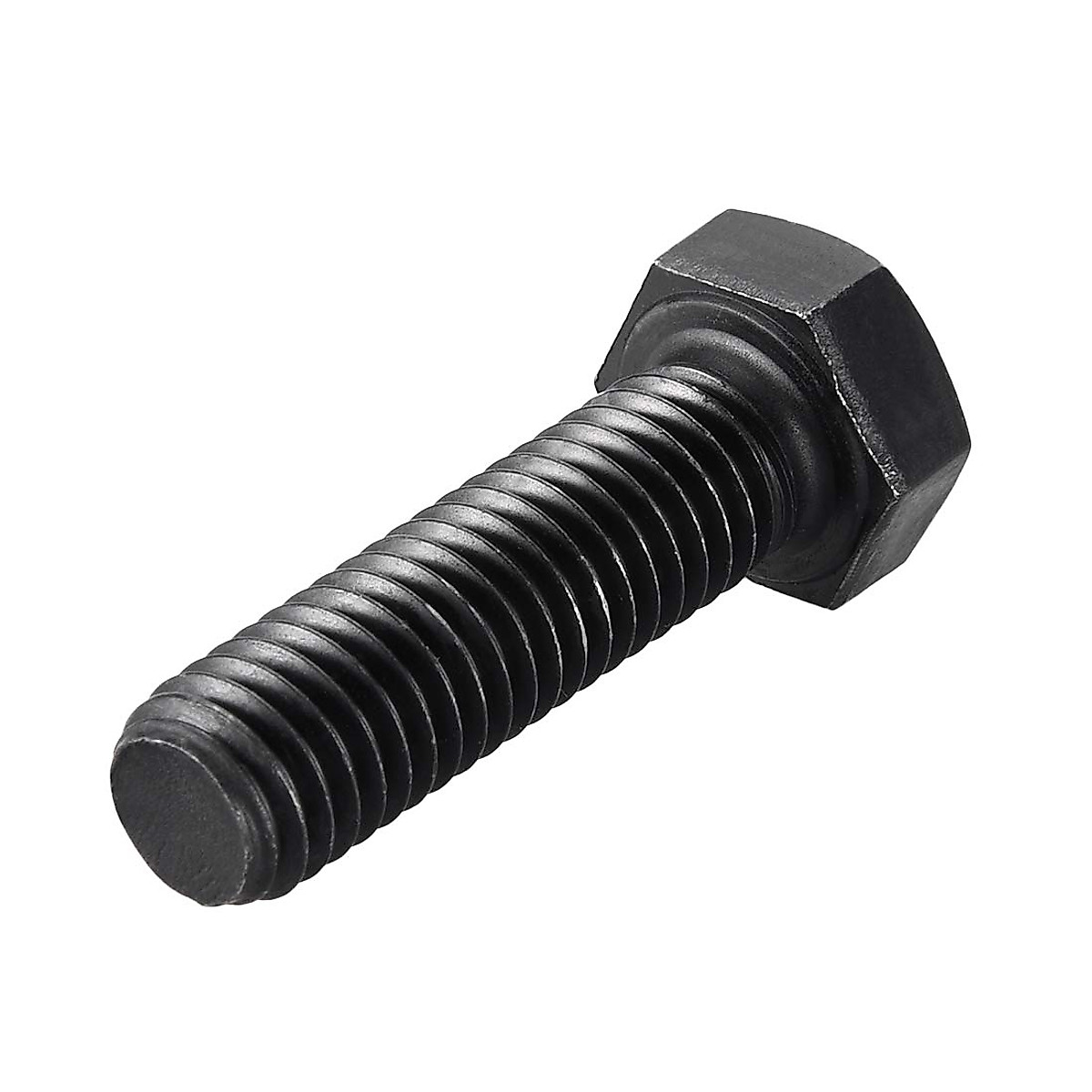 uxcell 1/2''-13 * 1-3/4'' Hex Head Screw Bolts Fastener Grade 5 UNC Carbon Steel Black 5pcs