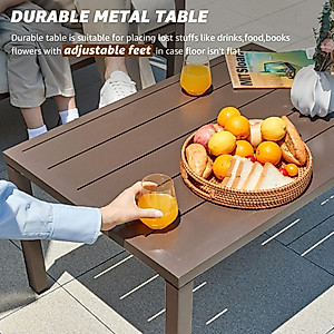 NATURAL EXPRESSIONS Patio Furniture Sets, 4 Pieces Outdoor Furniture Modern Metal Patio Sectional Sofa Conversation Set,2 Motion Rocking Chairs,6.5" Olefin Cushions for Yard,Porch,Poolside