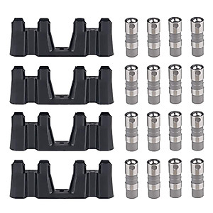 JDMON Compatible with New Hydraulic Roller Lifters Set of 16 and 4 Guide Trays Chevy LS1 LS2 LS3 LS6 LS7 LQ4 LQ9 LY5 LY6 LM7 4.8 5.3 5.7 6.0 GM Replace 12499225 HL124