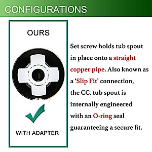 Bathtub Faucets Bath Tub Tube Spout Spicket Slip FIT Wall Mount Bathroom Faucet with Pull Up Diverter Matte Black