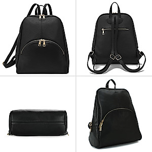 Scarleton Backpack Purse for Women, Purses for Women, Women Backpack Purse, Top Handle Mini Backpack, Travel Backpack, H160801 - Black