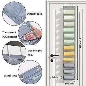 Fixwal Legging Organizer Legging Storage Bag Storage Hanger Closet Organization Holds 24 Leggings or Shirts, Jeans, and More - Grey