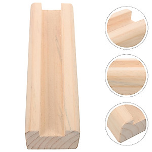 Angoily Full Body Mirror Stand, Wooden Artwork Rack, Anti-Skid Mirror Holder, Full Length Mirror Holder, Wood Display Mount Mirror Support Base, Floor Mirror Bracket (9.82X2.95X2.67 Inch)