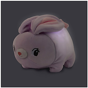GUND Glow Bops BunBop Bunny Stuffed Animal, Touch Activated Glow in The Dark LED Plush Toy, Squishy Toy for Ages 3 and Up, 8”