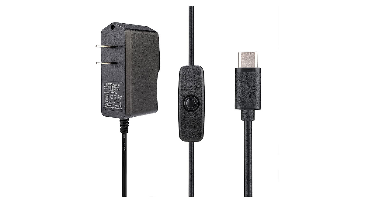 Enokay Raspberry Pi 4 Power Supply 5V 3A USB C Charger Adapter