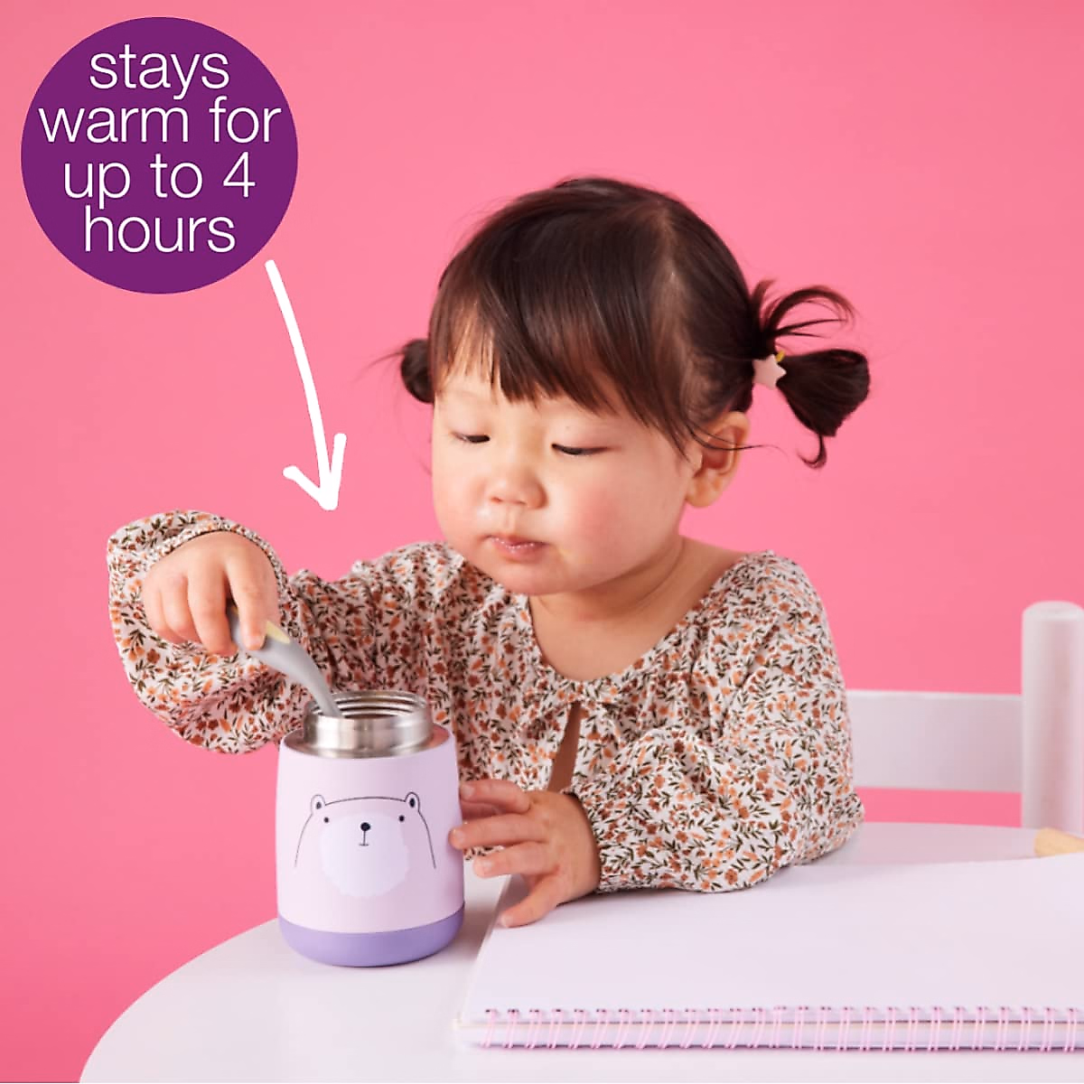 Friendly Fox Insulated Baby Lunch Box 210 ml Stainless Steel Blue