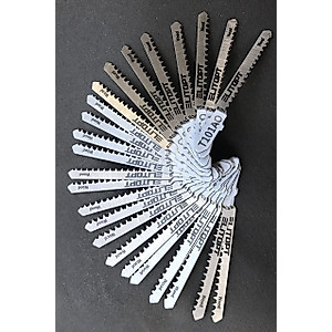 25pcs Jigsaw Blades for Wood T101AO Scroll Blades Clean Curved Cuts 3 in. 20 TPI T Shape Shank T101AO