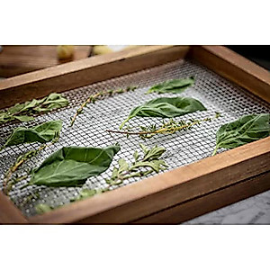 Tablecraft 11088 Herb Drying Rack, Natural, 13.75-inch Length, Acacia Wood
