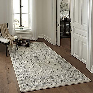 Momeni Rugs Ziegler Collection, Traditional Area Rug, 9'3" x 12'6", Ivory