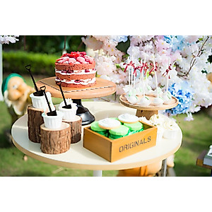 QWloog Magzipo Mini Shovel Shape Spoons,Disposable Plastic Dessert Spoon,Black(100)