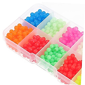 TOKIDNY 4000 pcs Colorful Float Bait Glow Lake for Night Tools Sea Fishing Assorted Line Saltwater Beads Gear Eggs Freshwater Mmplastic Color Luminous Round Mix Accessories River