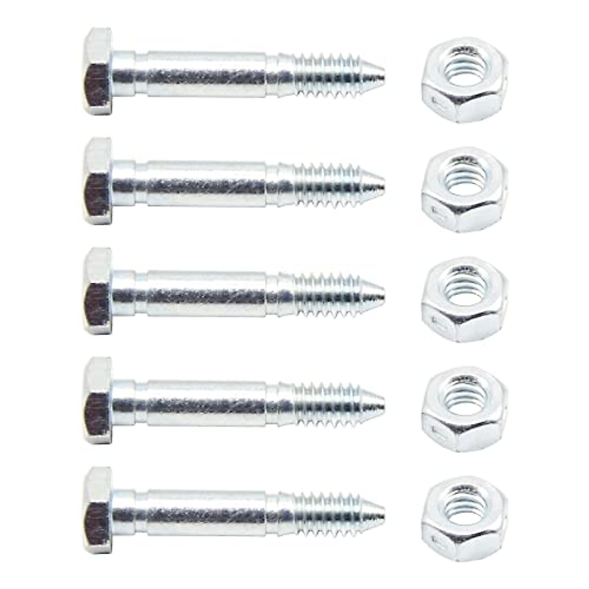Shear Pins Bolts & Nuts for Ariens Snowthrower 53200500 532005 51001600 Replacement 5pk