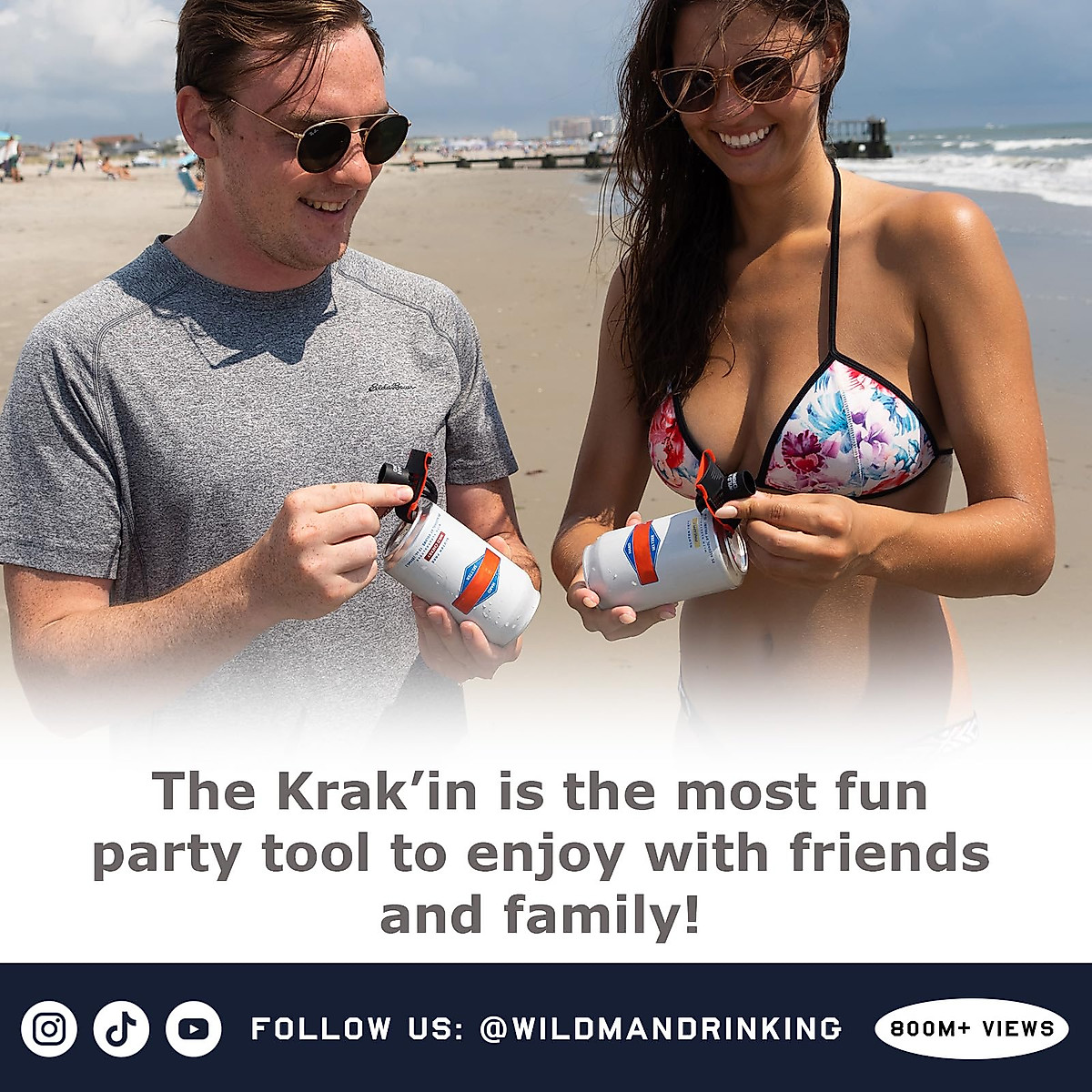 The Krak'in 2.0 (3-Pack) - Innovative Shotgun Tool with Built-in Funnel - Great for Tailgate, Golf Course, Beach, Grad, Bachelorette Party, College House Party, Spring Break, Snowboarding, etc.