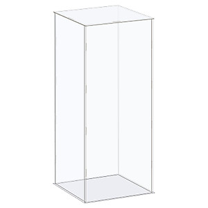 MECCANIXITY Acrylic Display Case Box Clear Dustproof Protection Showcase 6.3x6.3x16.1 Inch for Collectibles Display