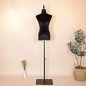 Tailors Dummy Mannequins Female Mannequin Dummy with Metal Base Stand, Adult Women Dress Form for T-Shirts/Suits/Wedding Gown, Hollow Plastic Body & Easy Install Dressform Mannequin