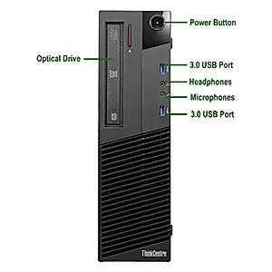 Lenovo ThinkCentre M93P SFF Computer Desktop PC, Intel Core i7 3.4GHz Processor, 16GB Ram, 256GB M.2 SSD, 2TB Hard Drive, Wireless Keyboard & Mouse, WiFi | Bluetooth, Windows 10 Pro (Renewed)