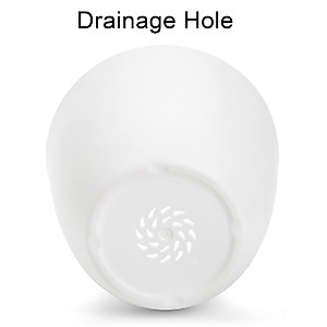 Elsjoy Set of 10 Plastic Planter Pots with Drainage Hole and Saucer, 6.5 Inch White Flower Pot Decorative Succulent Plant Pots for House Plants, Garden, Indoor & Outdoor