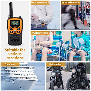 Walkie Talkies for Adults, ANSIOVON Long Range Walkie Talkies, Portable Radios Walky Talky with 22 Channels LCD Display, Handheld Walkie Talkie for Outdoor(4 Pack)