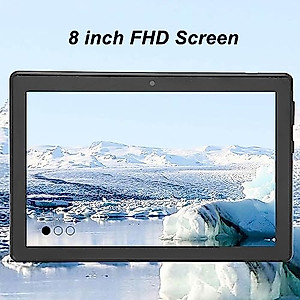 Pssopp Office Tablet, 3 Card Slots 6GB RAM 128GB ROM US Plug 100‑240V HD Tablet for Travel (Black)