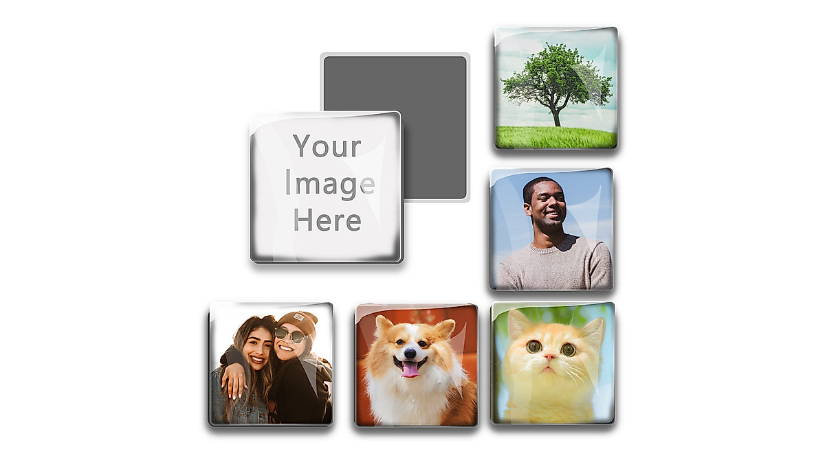 1PCS 40MM Square Picture Magnets Photo Custom Fridge Magnet ...