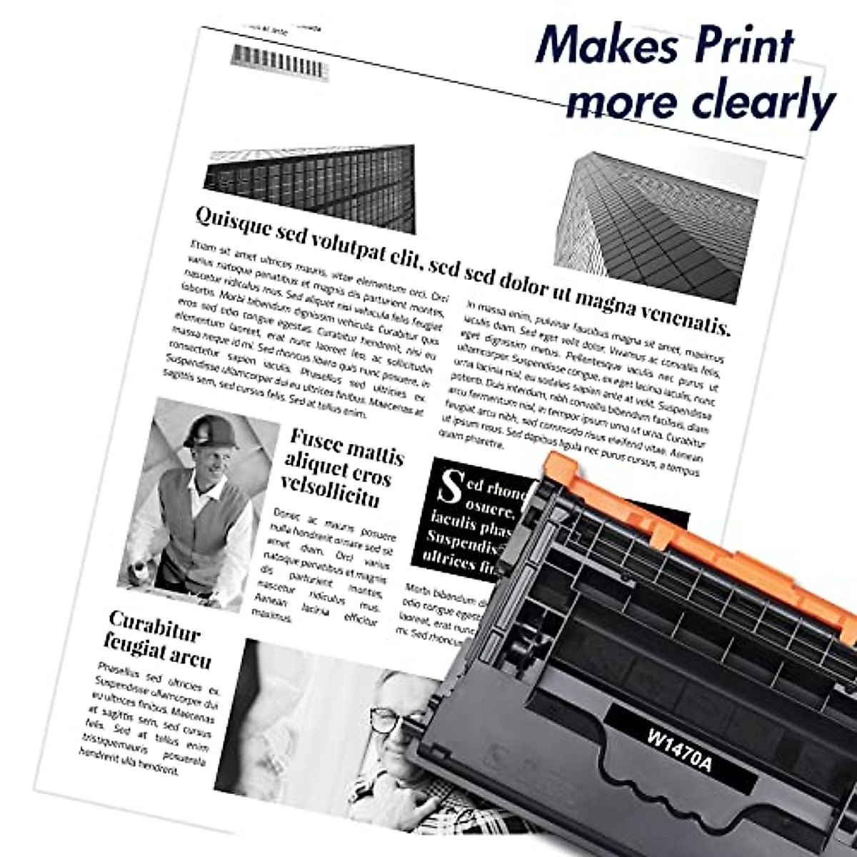 147A Black Toner Cartridge 1-Pack (with Chip) Compatible Replacement for HP 147A 147X W1470A W1470X for HP Laserjet Enterprise M610n M611dn M611x M612dn M612x MFP M634h M635fht M635h Printer Ink