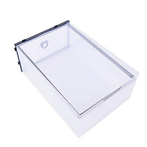 TBVECHI Clear Drawer Shoe Box Foldable & Stackable Organizer Case Foldable Sneaker Display Box Shoe Storage Organizers 12.2 x 8.3 x 4.7in (Black - 24 pack)