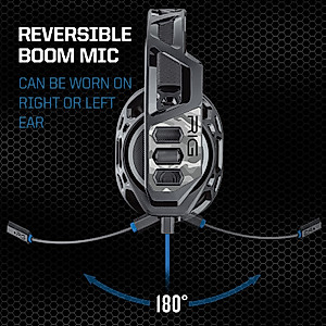 RIG 100HS Premium Open Ear Chat Headset Officially Licensed for Playstation PS5, PS4 with Noise Canceling Microphone (Arctic Camo)