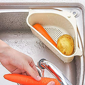 rft Sponge Holder, Sink Caddy Triangular Drain Shelf Storage Rack Sponge Holder for Kitchen Sink Sucker for Kitchen Bathroom Support Corner Hanging Shelf Soap Box.