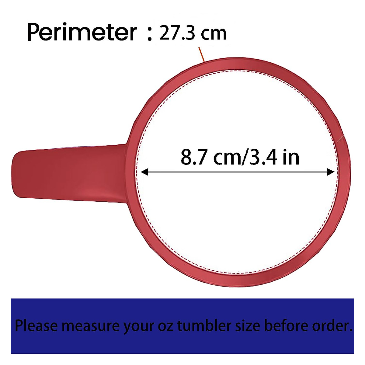 2 Pcs Red 20 Oz Tumbler Handle, Tumbler Cup Holder Compatible with Ozark Trail, YETI, RTIC, Travel Mug, SIC, Rambler