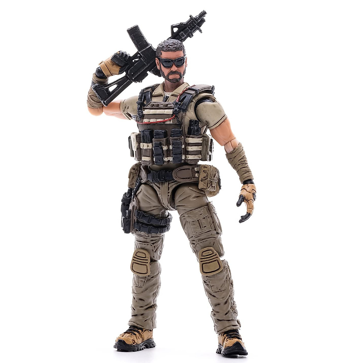 JOYTOY 1/18 Action Figures 4-Inch Mercenary-Kahn Collection Solider Figures Military Model