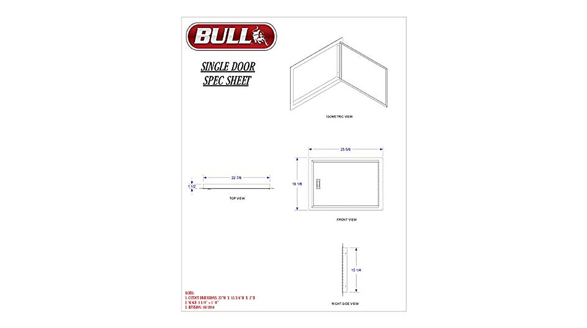 Bull Outdoor Stainless Steel Access Door - Durable & Secure