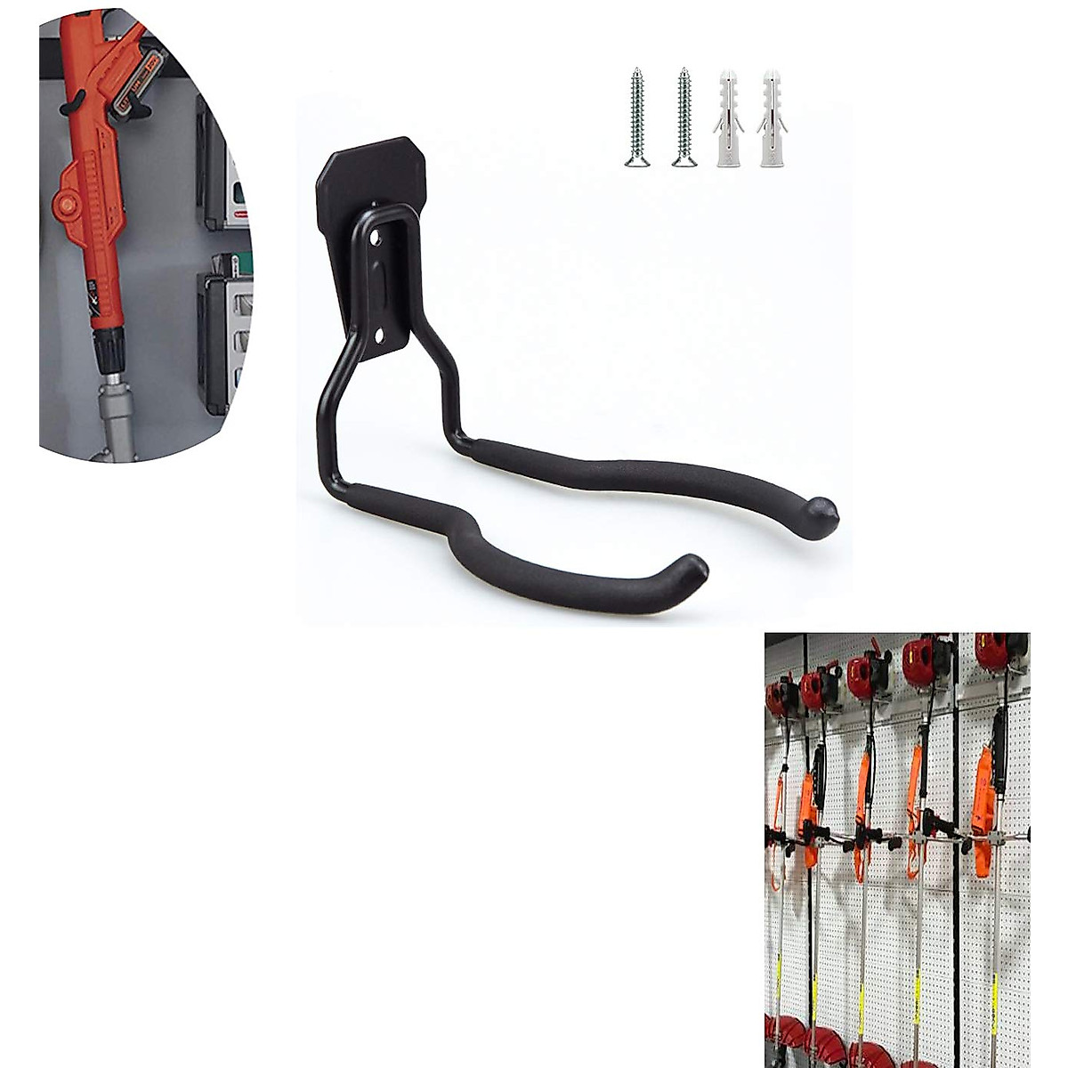 Power Tool Hanger String Trimmer Hangers, Trimmer Hanger, Trimmer Rack Holder, Weed Wacker Hanger, Weed Eater Hangers for Garage Wall, Perfect for Garage Tool Organizers and Storage, No Trimmer