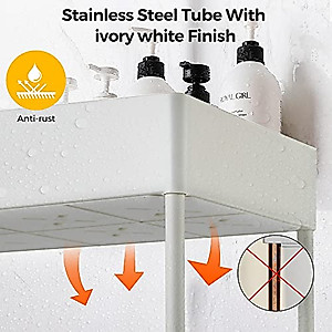 Ravinte 2 Pack Pull Out Under Sink Organizer 2 Tier Multi Purpose Sink Organizers Storage For Bathroom Kitchen Sink Storage Organizer With Hook & Hanging Cup White Sliding Cabinet Organizer