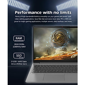 Lenovo Ideapad 3i 15.6" Full HD (1920 x 1080) Touch Business Laptop, Intel Core i5-1135G7, 4-core, 20GB RAM 512GB SSD Storage, Intel Iris X Graphics, Bluetooth, Wi-Fi, Win11, Arctic Grey, W/GaLiMu