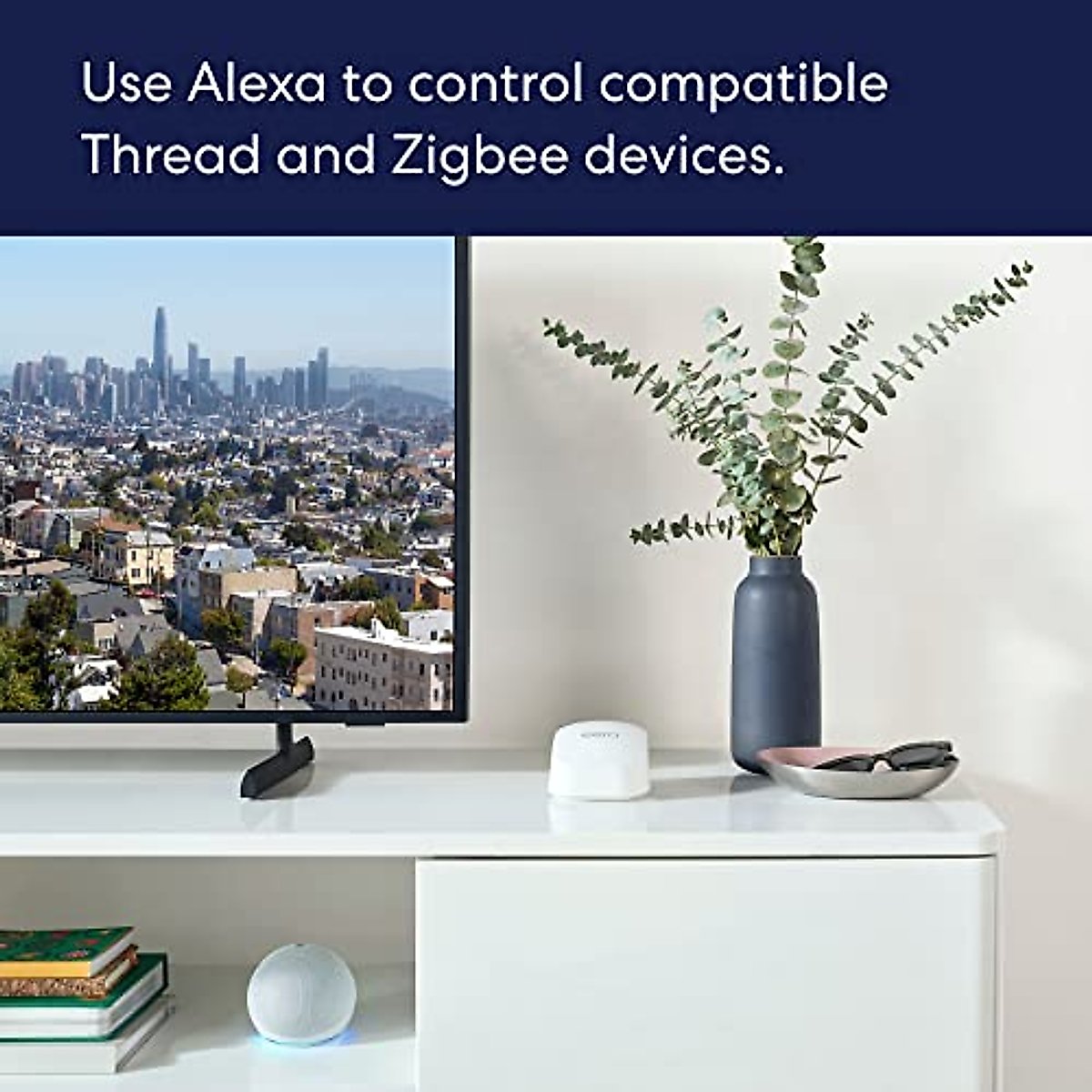 Amazon eero 6+ mesh Wi-Fi router | 1.0 Gbps Ethernet | Coverage up to 6,000 sq. ft. | Connect 75+ devices | 4-Pack | 2022 release