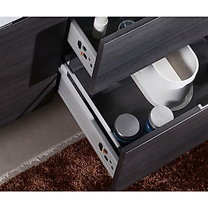 KubeBath Bliss 60" Gray Oak Wall Mount Single Sink Modern Bathroom Vanity