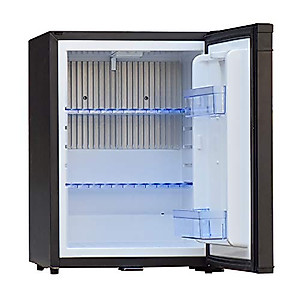 Smad Compact Mini Fridge Quiet No Noise Absorption Refrigerator with Lock 40L Truck Fridge 110V/12V Refrigerator 1.4 cu.ft, Black